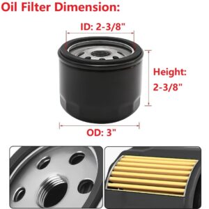 Annolai FR691V Oil Change Kit 49065-7007 49065-0721 Oil Filter for Kawasaki FR691V FR730V FR651V FR600V FX600V FS691V FS651V 492932 492932S 492056 695396 696854 7045184, Pack of 2