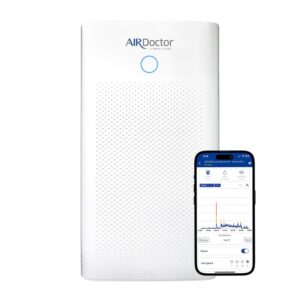 airdoctor ad5500i smart hepa air purifier for extra large spaces & open concepts with ultrahepa, carbon & voc filters - captures particles 100x smaller than hepa standard (airdoctor 5500i smart)