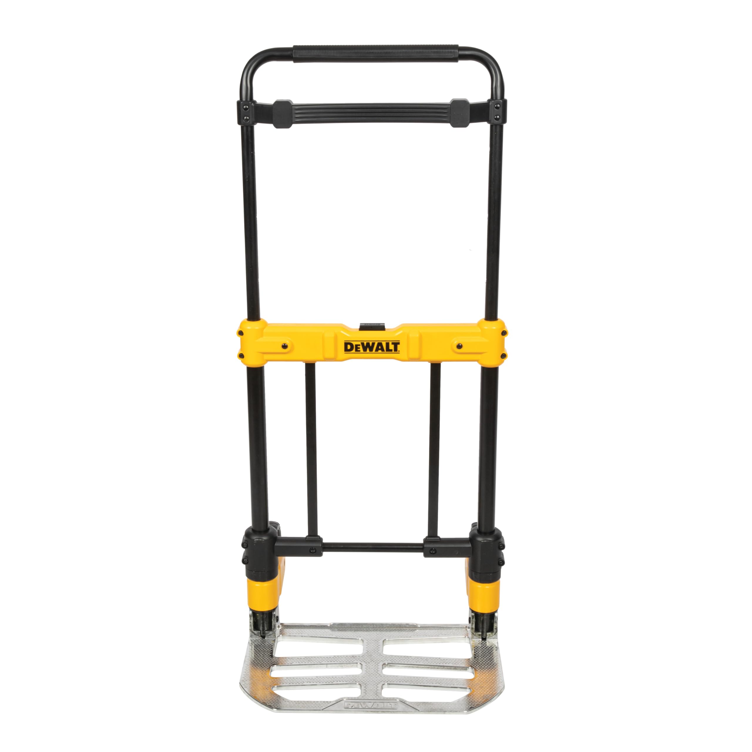 DEWALT Folding Hand Truck and Moving Dolly, 420-lb Capacity Utility Cart, Heavy-Duty Steel Frame, Telescoping Handle, Flat-Free 7-inch Wheels