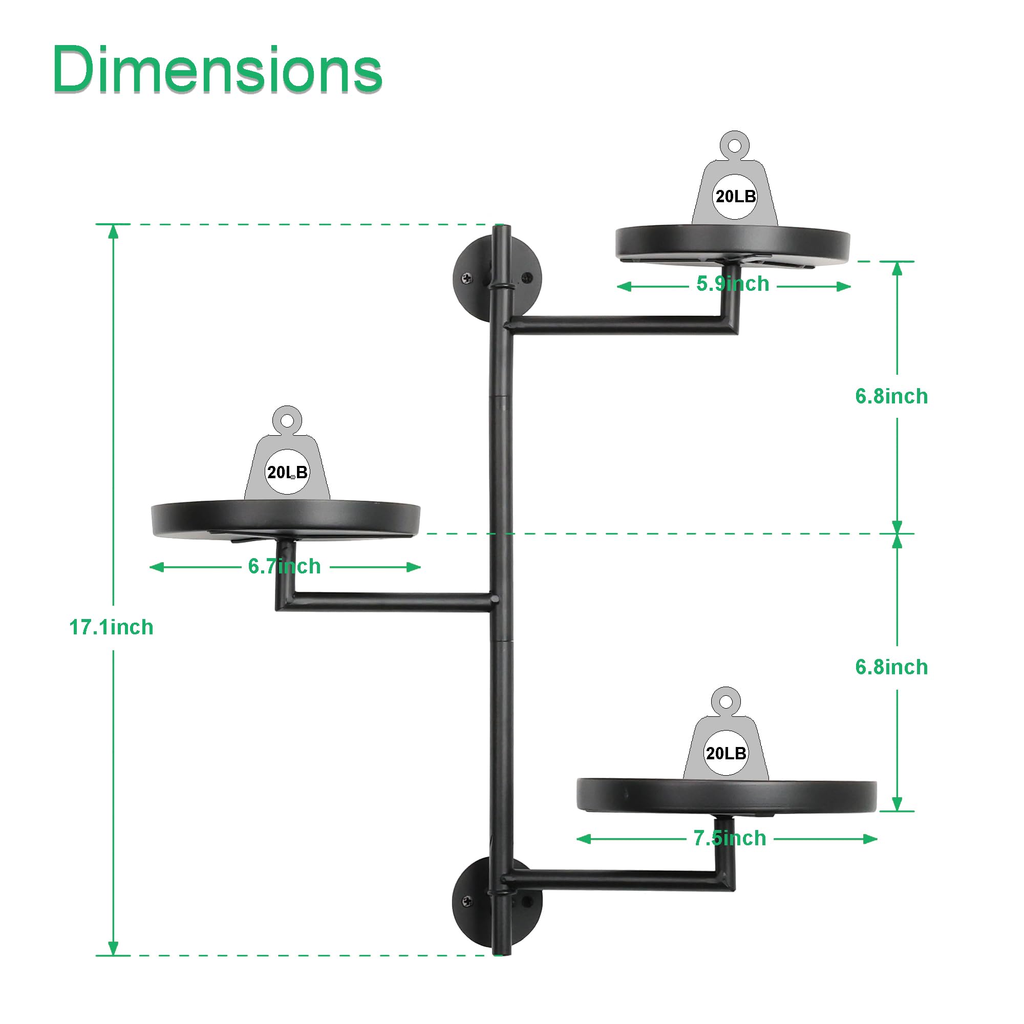 YFFSRJDJ Rotating Window Plant Shelves Indoor, 3-tier Metal Plant Stand, Wall Plant holder, Window Plant Shelf for Multiple Plants indoors, Window Sill Gifts for Plant Lovers to Enhance Home Decor