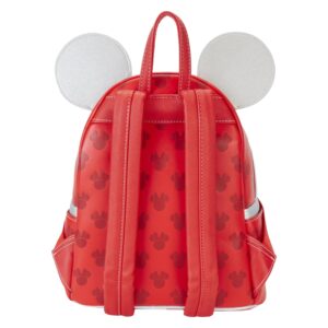 Loungefly Disney Minnie Mouse Red and Silver Womens Double Strap Shoulder Bag Purse