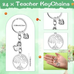 Ecation Teacher Appreciation Gifts Teacher Key Chains Tree Keychain Appreciation Card Thank You Gifts for Women Teacher (24)