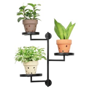 yffsrjdj rotating window plant shelves indoor, 3-tier metal plant stand, wall plant holder, window plant shelf for multiple plants indoors, window sill gifts for plant lovers to enhance home decor