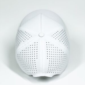 birdskie Golf Hat Snapback, Breathable, Quick Drying, High Performance, The Swagger Golf Cap White