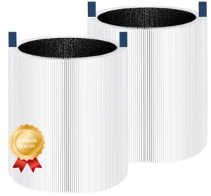 2 pack 511 replacement filter compatible with blueair blue pure 511 air purifier, 2-in-1 true hepa filter and activated carbon filter