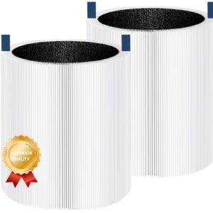 2 Pack 511 Replacement Filter Compatible with Blueair Blue Pure 511 Air Purifier, 2-in-1 True HEPA Filter and Activated Carbon Filter