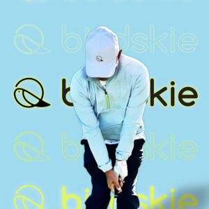 birdskie Golf Hat Snapback, Breathable, Quick Drying, High Performance, The Swagger Golf Cap White