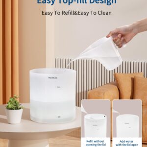 HawKam Humidifiers for Bedroom, 3.5L Cool Mist Humidifiers with Easy to Top Fill and Clean, Auto Shut-off, BPA-Free & 28H Runtime, Air Humidifier for Home Large Room Baby Nursery Plants & Offices