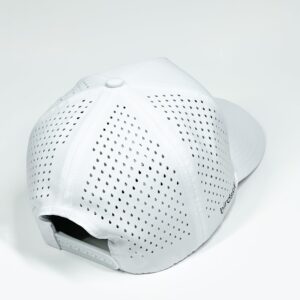 birdskie Golf Hat Snapback, Breathable, Quick Drying, High Performance, The Swagger Golf Cap White