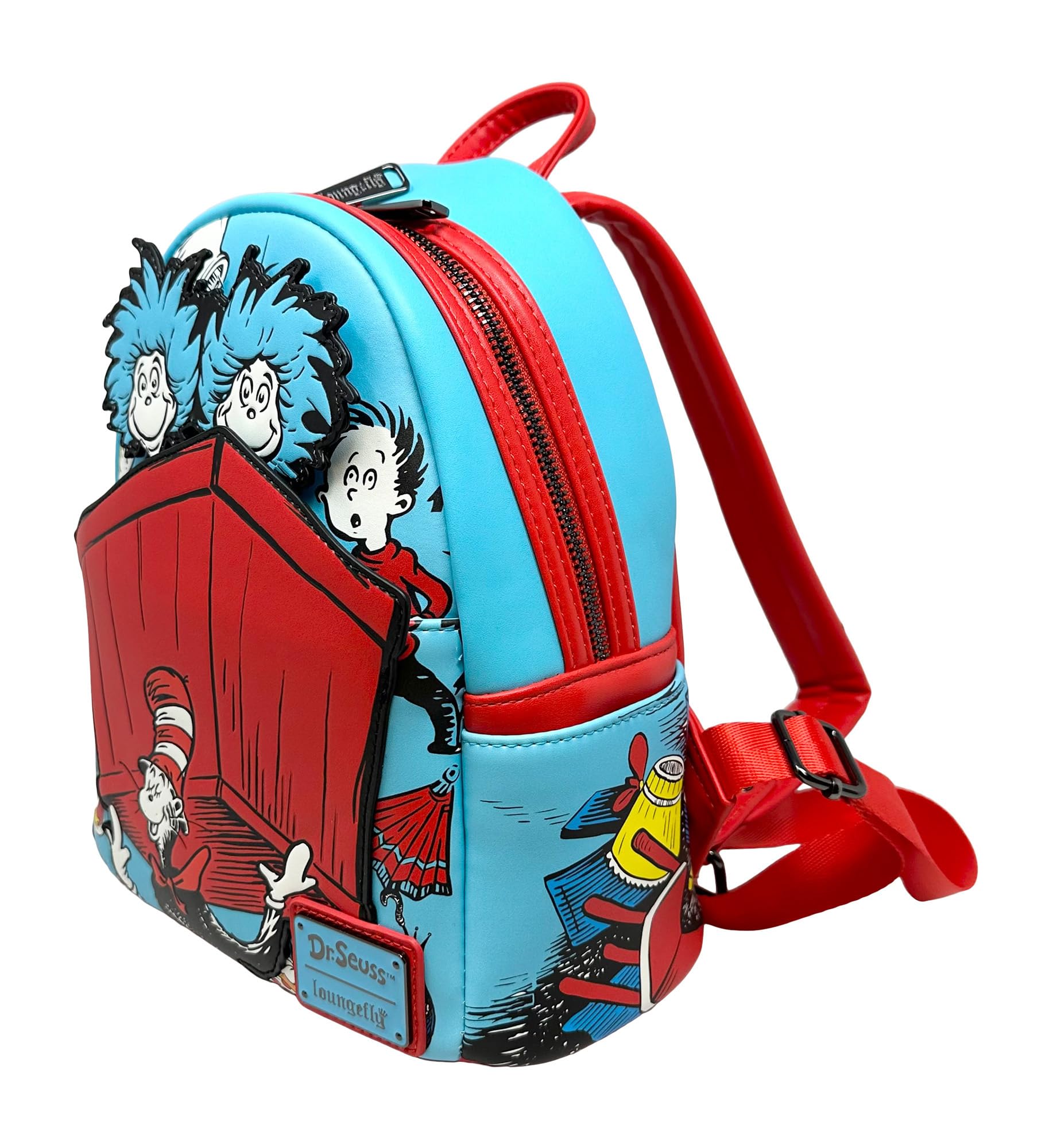 Loungefly Dr Seuss Thing 1 and 2 Interactive Cosplay Womens Double Strap Shoulder Bag Purse