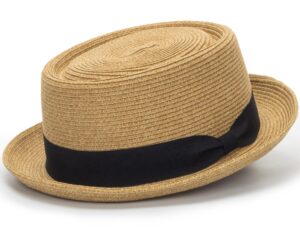 men/women summer straw pork pie hat boater derby fedora sun hats with bowknot(s/m)