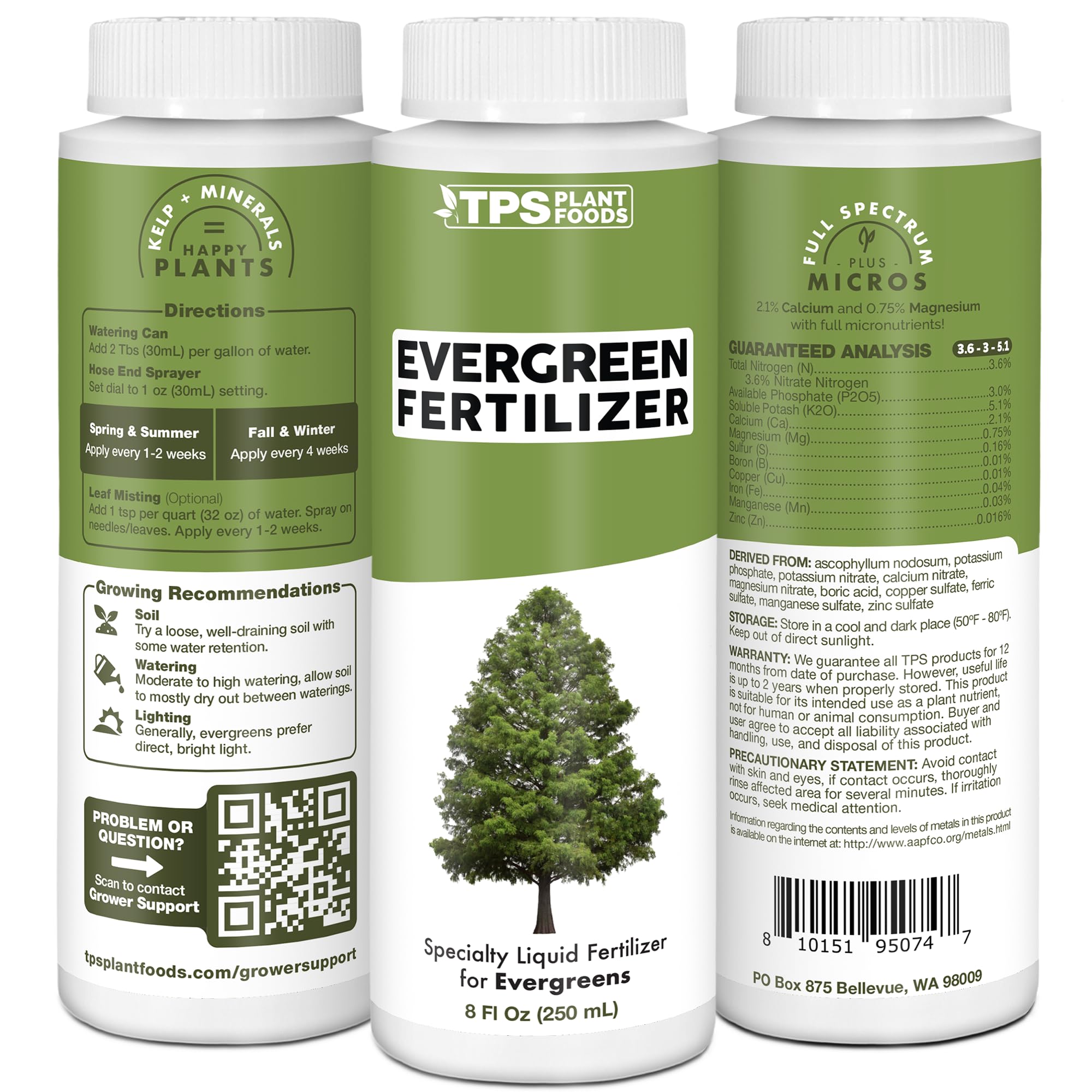 Evergreen Tree Fertilizer for All Conifer Trees and Shrubs, Liquid Plant Food 32 oz (1 Quart)