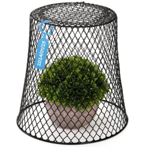 SOUJOY 10 Pieces Chicken Wire Plant Covers, Garden Cloche with 30 Garden Stakes and 20 Waterproof Labels, Metal Cage Protector Basket for Keeping Bunnies Chicken Squirrels Birds Out