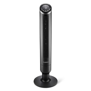 Lasko Apex 42" Tower Fans for Home, 29 ft/s Airflow, Quiet 28 dB on Low, 90° Oscillation, 12 Hour Timer, Air Filter for Hair & Dust, Remote Control, Black, RST200