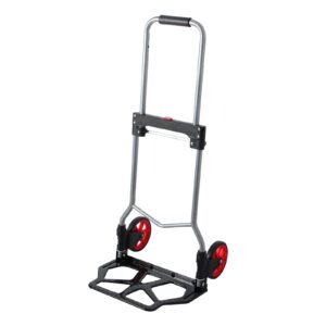 leadallway 240lbs capacity dolly cart with rope,steel portable cart telescoping handle and two 6" nylon+rubber wheels