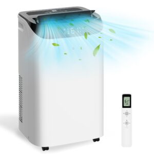 14,000 btu portable air conditioner cools up to 700 sq.ft, 3-in-1 quiet portable ac unit with remote control & installation kits for large room, campervan, office, temporary space