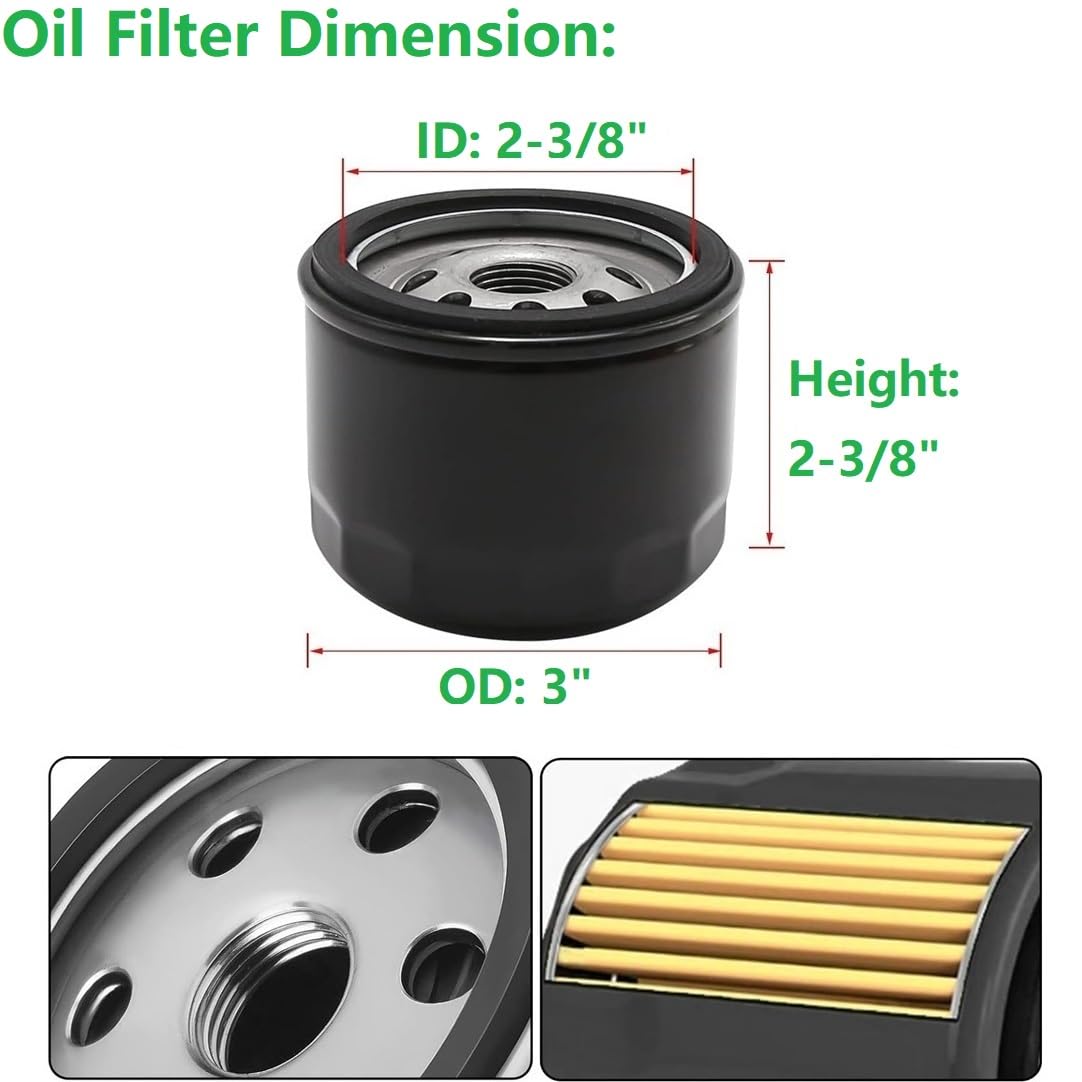 Annolai 499486 499486S Air Filter LA135 Tune Up Maintenance Service Kit for John Deer-e LA120 LA130 LA140 LA150 L120 LA145 D130 D140 GY20575 GY21056 BS 695667 698754 V-Twin 18-26 HP Mower