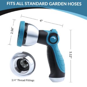 Garden Hose Sprayer Nozzle - Water Hose Nozzle with 10 Adjustable Spray Patterns Heavy Duty, Thumb Control On Off Valve, High Pressure Hose Sprayer Nozzle for Garden Hose Outdoor