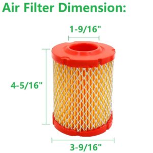 Annolai 937-05066 737-05066 Air Filter for Cub Cade-t XT1 LT42 XT1-LT42 XT1-LT46 MTD 547CC OHV PowerMore 4X90HU 4X90HUA 8X90KU Troy Bilt TB42 TB46 Craftsman T1300 T1500 Mower w 951-12690 Oil Flter