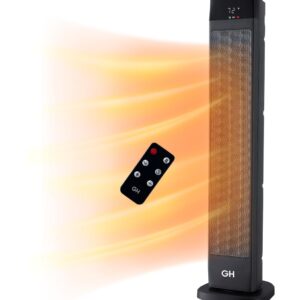 Good Housekeeping's Digital 30" Oscillating Ceramic Tower Room Space Heater with Remote Control