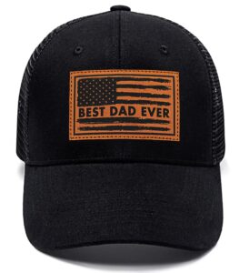 best dad ever hat - dad hat fathers day birthday gifts for dad papa from daughter son black trucker hat