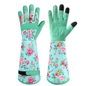 ymomode garden gloves for women - long sleeve garden gloves ladies light protective gloves for yard & outdoor work