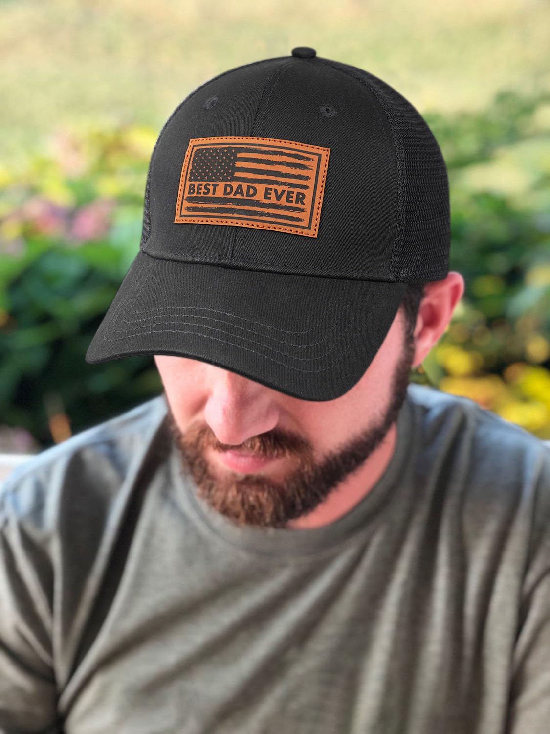 Best Dad Ever Hat - Dad Hat Fathers Day Birthday Gifts for Dad Papa from Daughter Son Black Trucker Hat