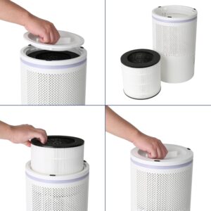 H13 True HEPA Filter, Compatible With STEALTH JAP230W JAP230B STEALTH JAP230AC1 Air Purifier Replacement Filter, 3-in-1