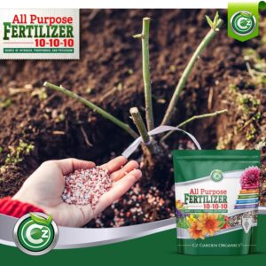 10-10-10 All Purpose Fertilizer - Made in USA - Granular Plant Food for Indoor/Outdoor Plants & Flower Gardens - Promotes Vigorous Growth, Big Blooms and Green Lawns!