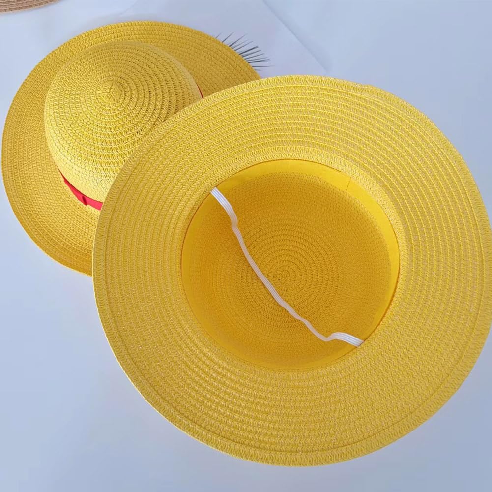 ONEPIECE 2 Cosplay Straw Hat + Hat Pin, Looks just like the anime version, The colors are bright and the material is sturdy