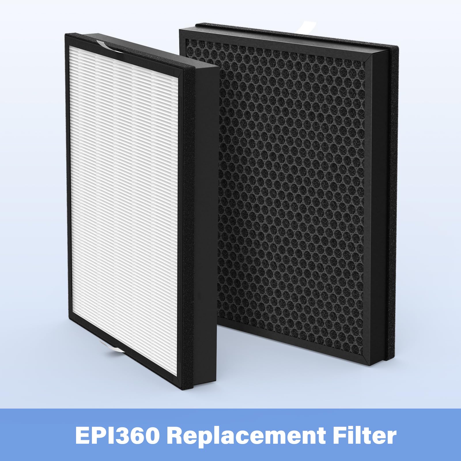 EPI360 True HEPA Replacement Filter Set Compatible with MOOKA EPI360 Purifier, Including 2 True HEPA Filter and 6 Pre-Filter