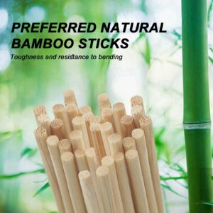 DaTpuik 12 inch Natural Bamboo Skewers for Barbecue Party，Fruit，Kabob，Appetiser，Hamburger，Cocktail，Craft，Bouquet，Chocolate Fountain，Corn Dog, diameter=4mm. More Size Choices 6"/8"/10"/12"(100 PCS)