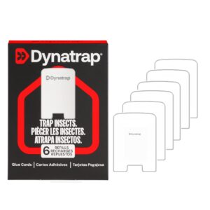 dynatrap 23007 glue card refills for indoor dynatrap fly trap models dt3007 and dt3007w - 6 glue card refills