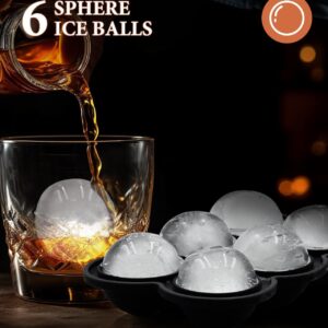 Dclobtop Ice Cube Trays and Ice Molds, Silicone Ice Cube Molds for Freezer with Lid, Diamond & Sphere Ice Ball Maker & Square Ice Cube Maker for Whiskey, Cocktails and Homemade, Reusable