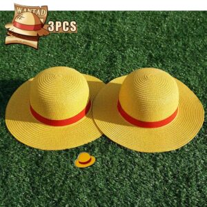 ONEPIECE 2 Cosplay Straw Hat + Hat Pin, Looks just like the anime version, The colors are bright and the material is sturdy