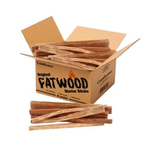 10 lbs. fatwood fire starter sticks camping essentials | great fire logs and fire starters for campfires, fireplaces, bonfires | start a fire with 2 sticks