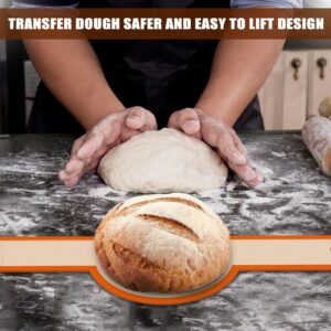 Silicone Bread Sling for Dutch Oven, 2 Pcs Non-Stick & Easy to Clean Bread Baking Mat Set, Reusable Bread Sling with Long Handle to Transfer Sourdough