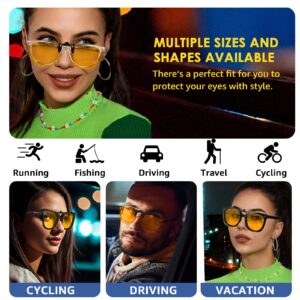 Xfeel Night Driving Day & Night Clip On Sunglasses Over Prescription Glasses Nighttime Anti Glare Night Vision Glasses