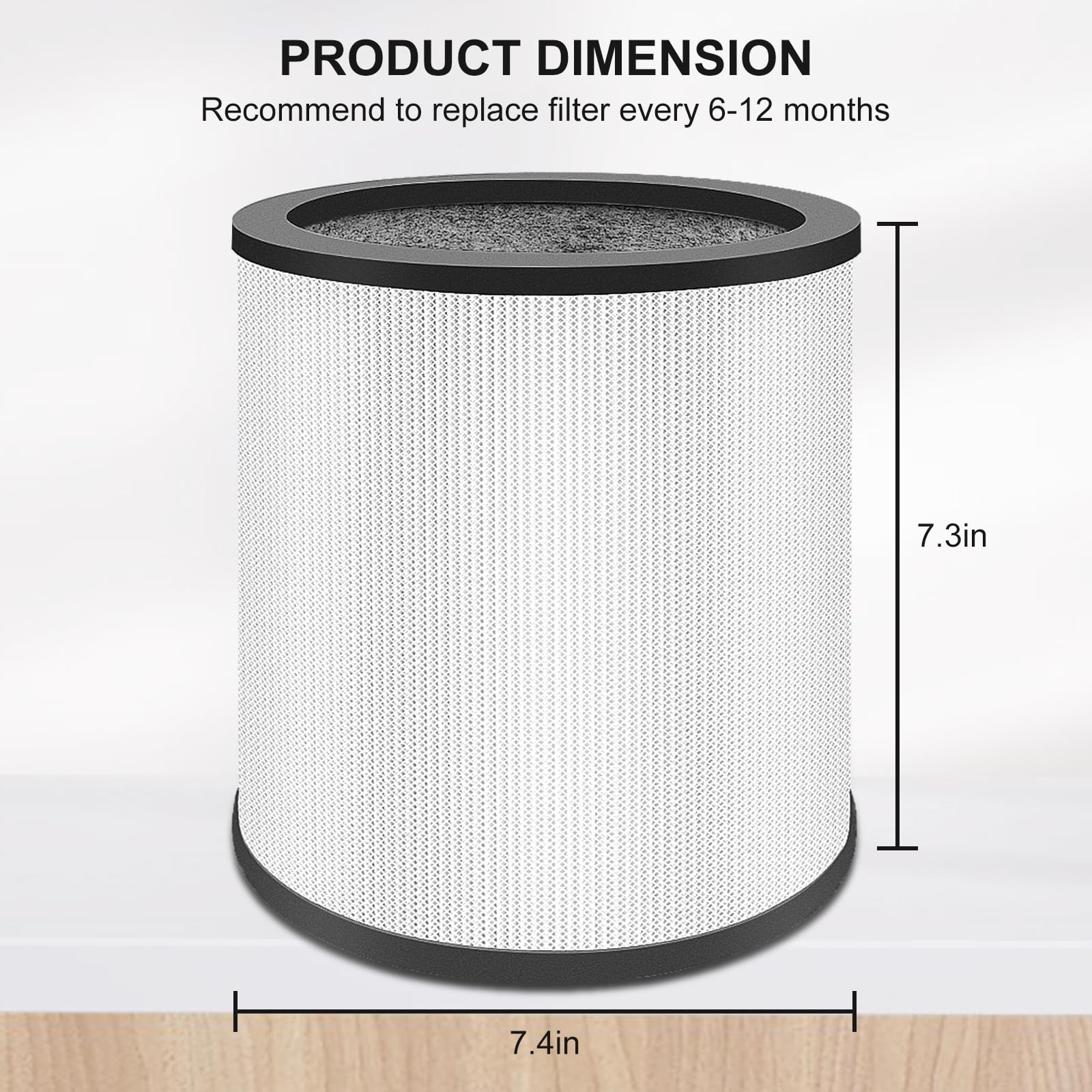 CERO Upgraded TP01 Replacement Filter Compatible Dyson Tower Purifier Pure Cool Link TP01, TP02, TP03, AM11, BP01 Models, Compare to Part # 968126-03 black