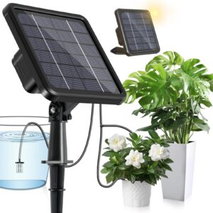 solar automatic drip irrigation kits, support 15 potted plants, automatic watering system for indoor and outdoor garden, eco-friendly and cost-effective