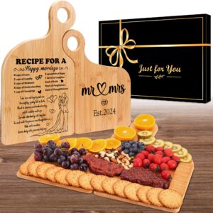 wedding gifts for couples 2024, mr. and mrs. gifts, bridal shower gifts for bride groom engagement, marriage gift, bride to be gifts, marriage anniversary wedding gift cheese boards & cutting boards