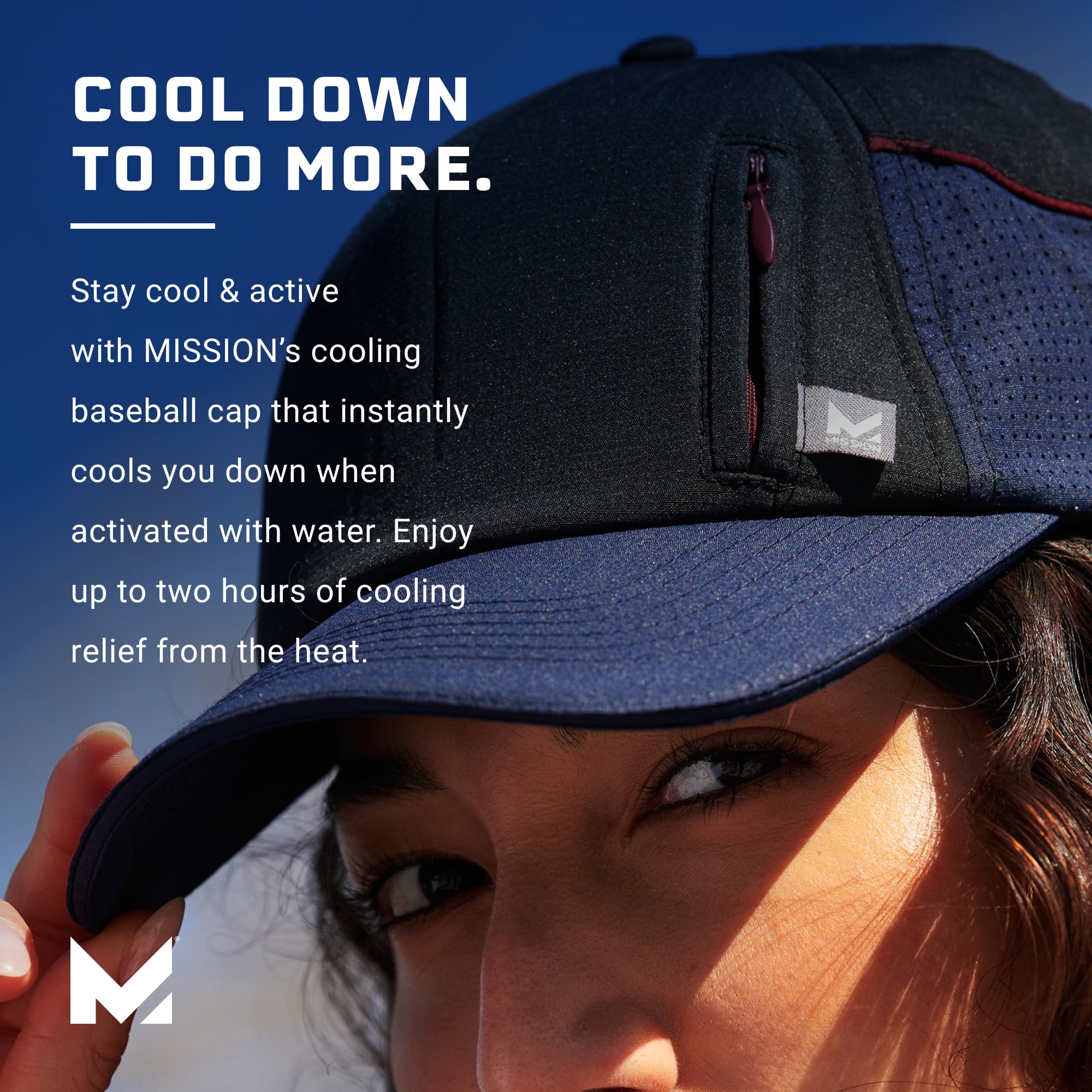 MISSION Cooling Summit Hat, Charcoal/Knockout Pink - Unisex Baseball Cap for Men & Women - Lightweight & Adjustable - Cools Up to 2 Hours - UPF 50 Sun Protection - Machine Washable