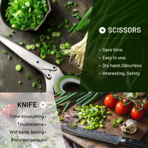 GIEBYIE Herb Scissors, Premium Stainless Steel 5 Blade Kitchen Salad Scissors Dishwasher Safe, Sharp and Convenient 5 Blade Kitchen Scissors with Safety Cover, Herb Stripping Tool and Cleaning Comb