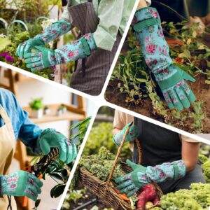 Ymomode Garden Gloves for Women - Long Sleeve Garden Gloves Ladies Light Protective Gloves for Yard & Outdoor Work