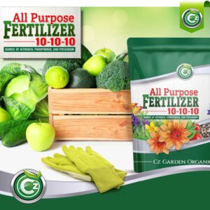 10-10-10 All Purpose Fertilizer - Made in USA - Granular Plant Food for Indoor/Outdoor Plants & Flower Gardens - Promotes Vigorous Growth, Big Blooms and Green Lawns!