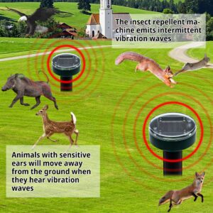 10pk Mole Upgrade Solar Repellent Outdoor for Lawns Gopher Repellent Ultrasonic Powered Mole Repellent Deterrent Snake Repeller Mole Repellent Lawns Yard Garden