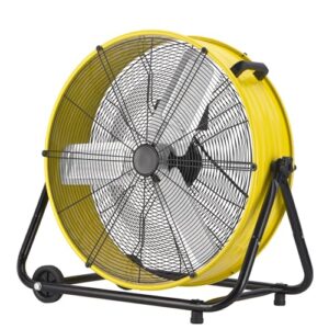 uthfy 24 inch heavy duty industrial drum fan, 320w high velocity floor fan with 3 speeds, 360° tilt metal garage fan for warehouse, commercial, workshop, factory and basement