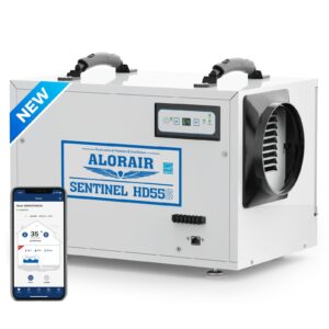 alorair crawl space dehumidifiers, 120 ppd energy star wi-fi app controls crawlspace dehumidifiers, auto defrost basement commercial dehumidifiers