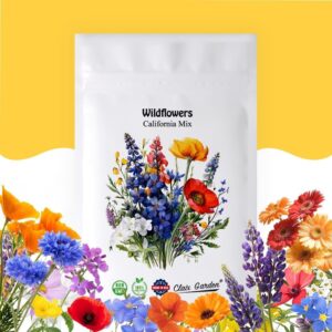 california wildflower mix - 5,000 seeds - 17 varieties - no fillers, open pollinated and non gmo, perennial and annual garden flowers, attracts bees and butterflies