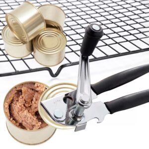 NUFR Crank Can Openers Manual,Heavy Duty Commercial Swing Away Can Opener with Rubber-coated Long Handles